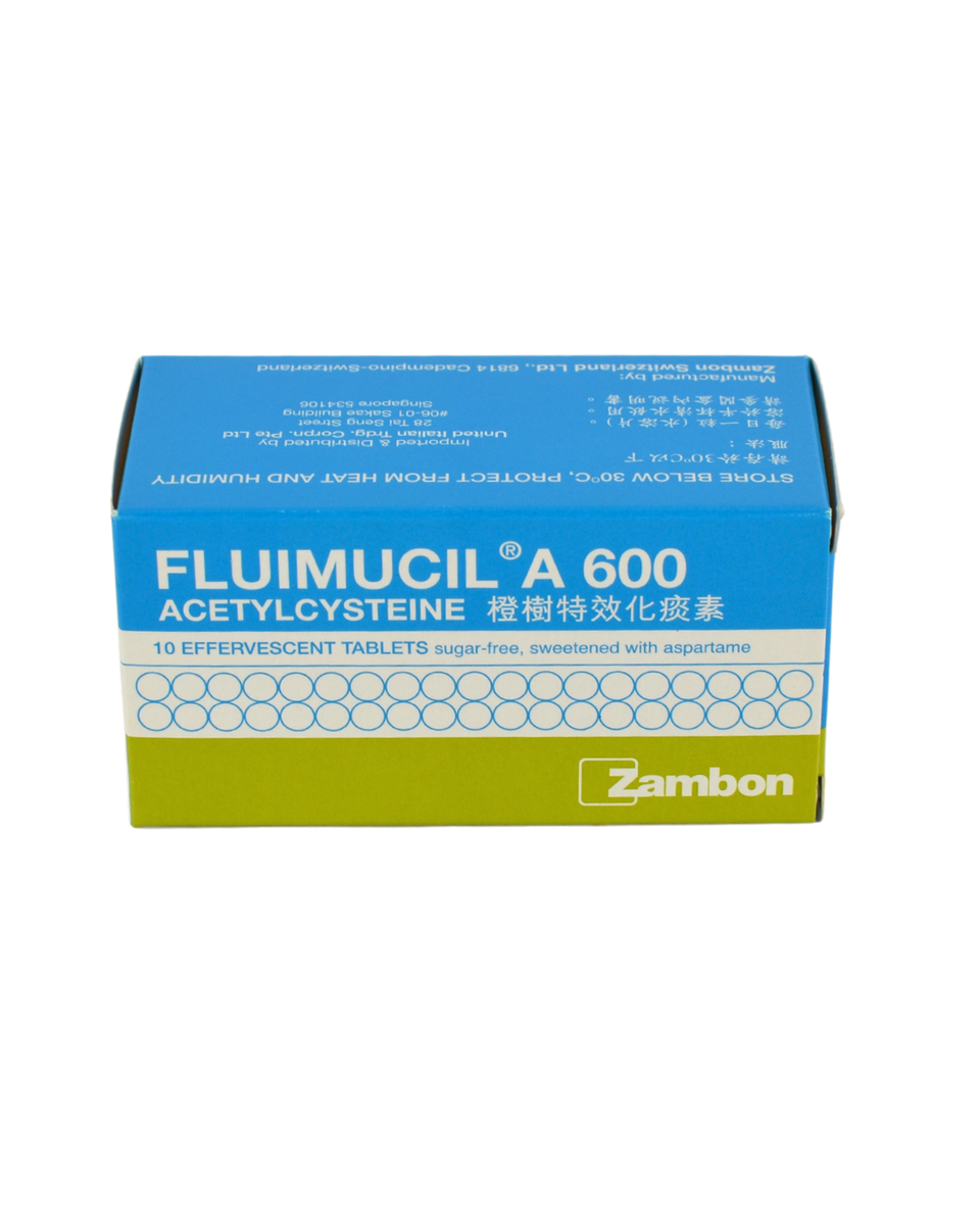 Fluimucil 600mg Effervescent Tablets 10pcs – Nam Huat Lee