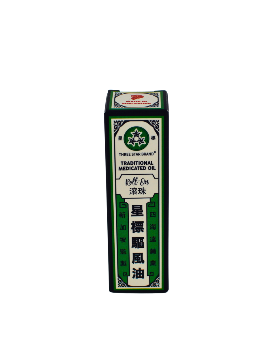 THREE STAR BRAND Traditional Medicated Roll-On Oil 5ml – Nam Huat Lee
